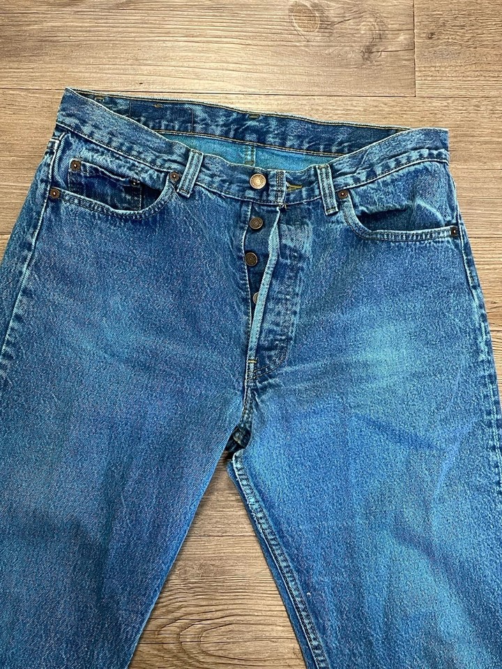 Vintage 80s Levis 501 Button-Fly XX Denim Jeans USA 34x30 Levi Strauss | eBay