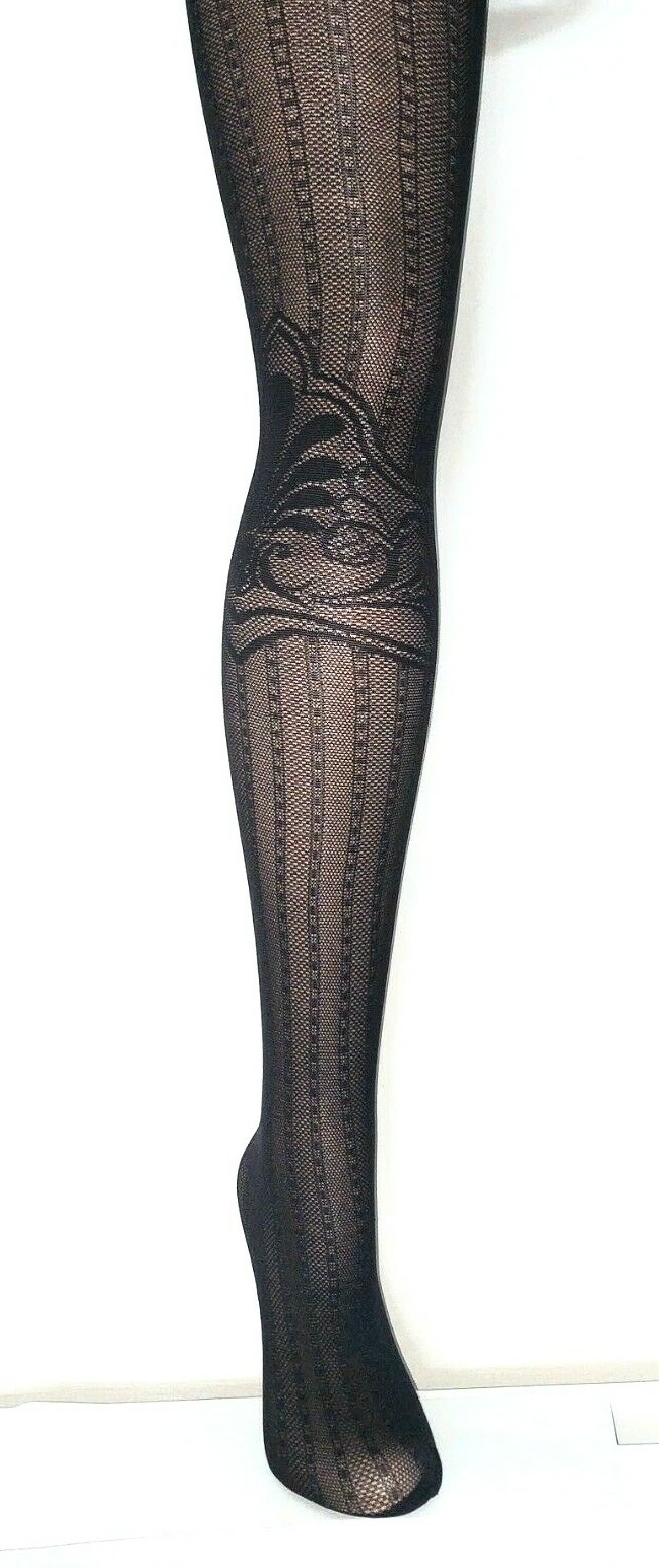 1x River Island VARIOUS BLACK KNIT SHEER OPAQUE PATTERN TIGHTS S M L, One Size | eBay