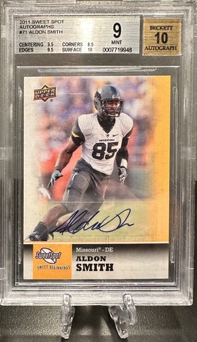 2011 UD Sweet Spot ALDON SMITH Auto Rookie Graded BGS 9/10 MINT RC🔥 ...