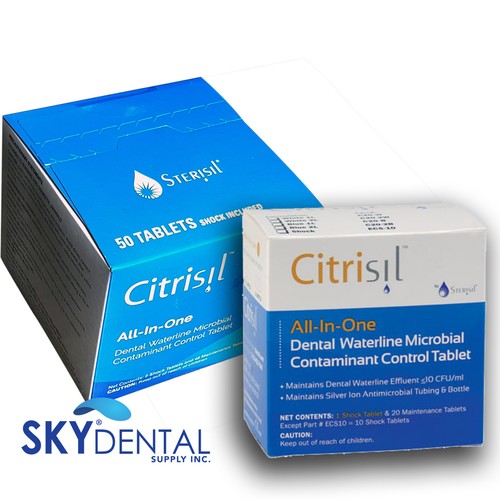 50/Pkg CitriSil Dental Waterline Cleaning Tablets For .70 to 1 Liter ...