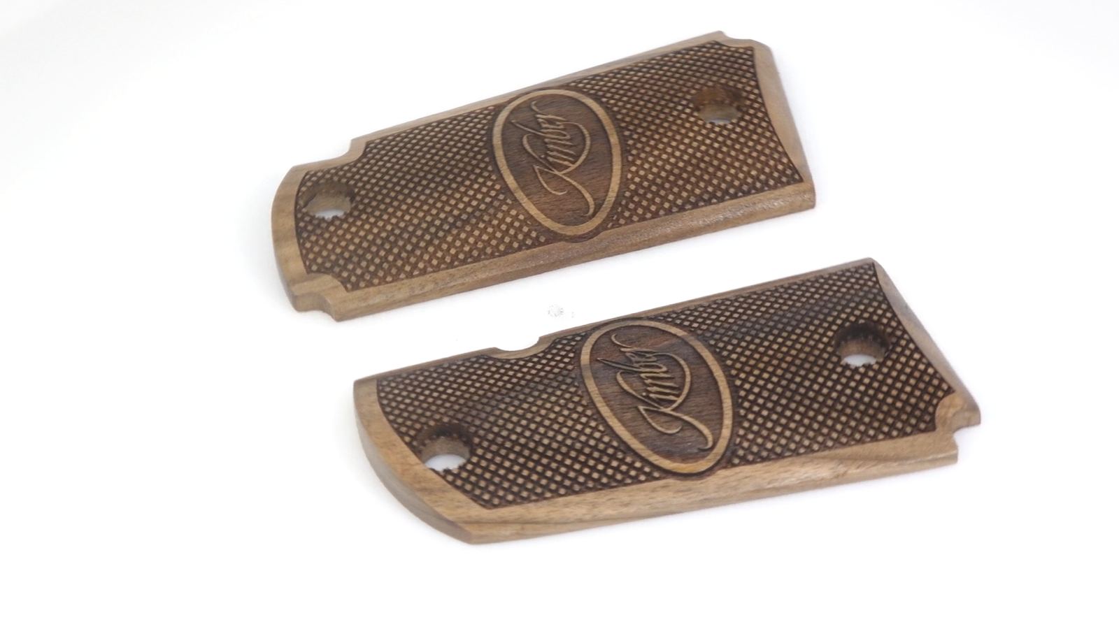 CUSTOM WALNUT *CLASSIC CHECKERED & LOGO* KIMBER MICRO 9 GRIPS | eBay
