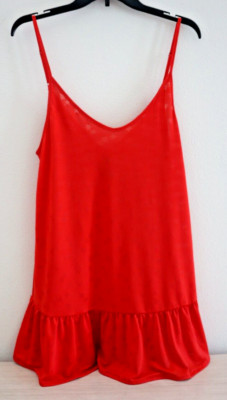 Hurley HC0118 Women's Sz Small Red Star Girl Mini Dress Cover-Up | eBay