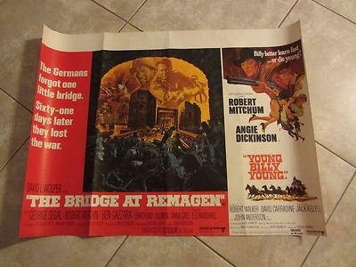 THE BRIDGE AT REMAGEN movie poster ROBERT VAUGHN - Original UK Quad | eBay