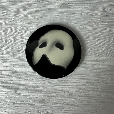 Vintage Phantom Of The Opera Glow In The Dark Mask Button Pinback | eBay