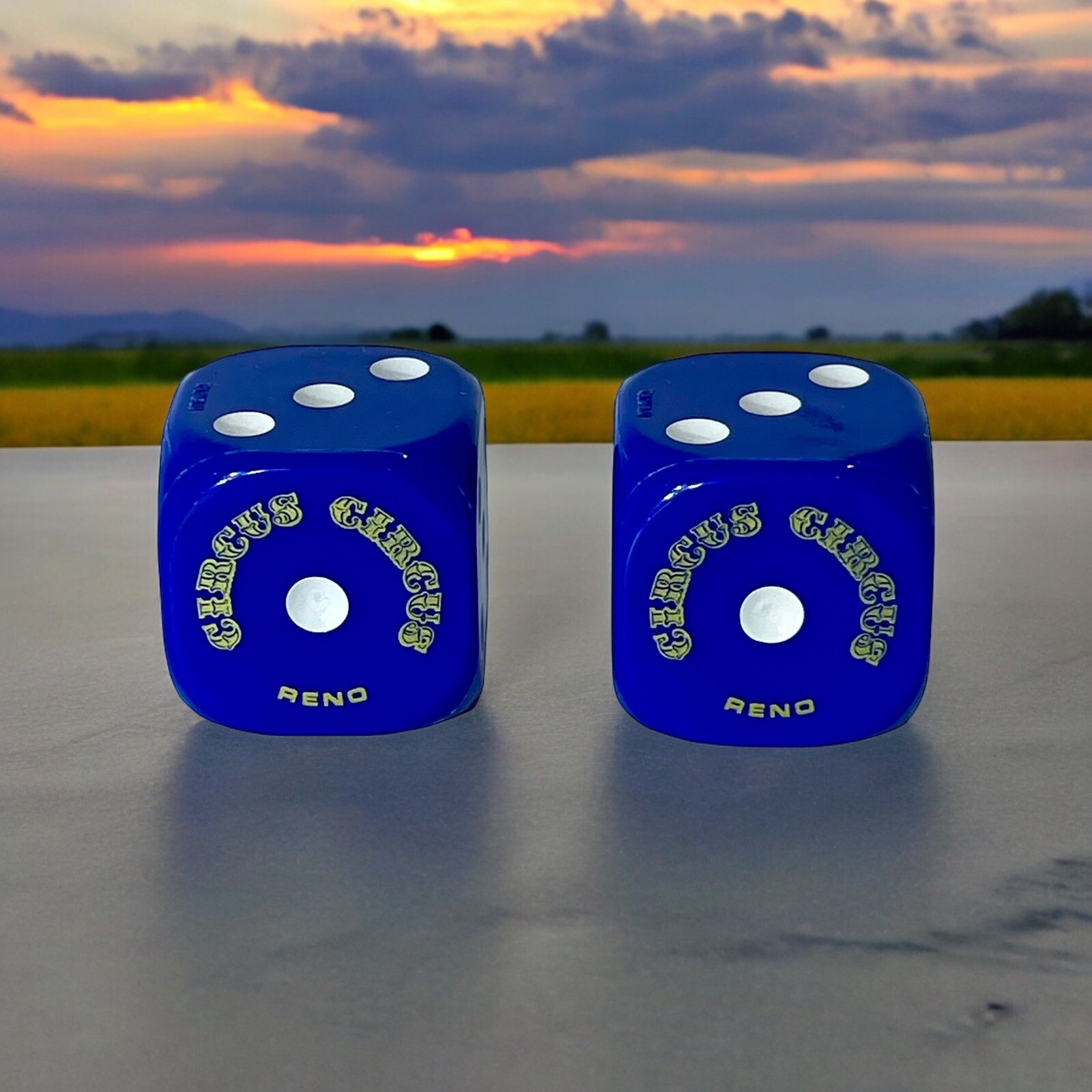 Vintage Blue Oversized Circus Circus Dice Souvenir | eBay