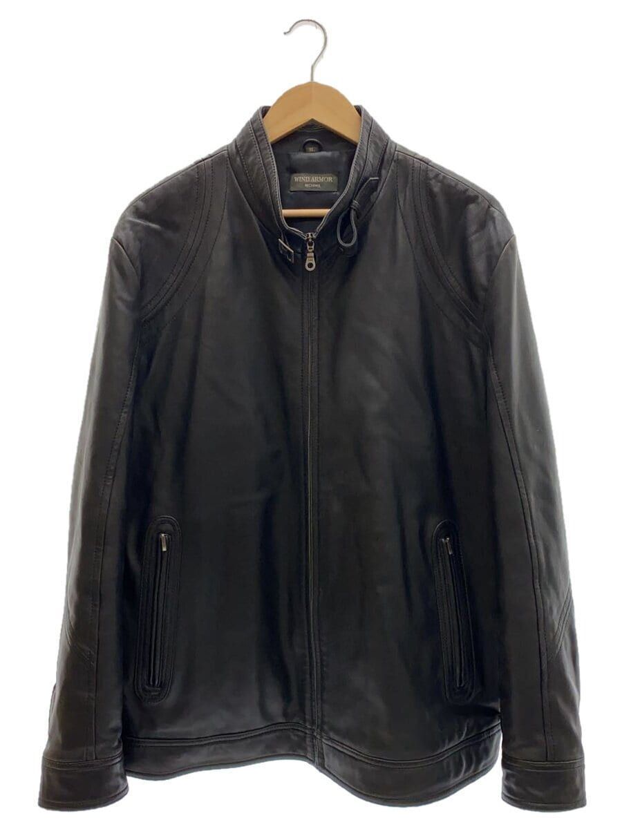 WIND ARMOR Leather Jacket Blouson 3L Sheep Black Used - Gem