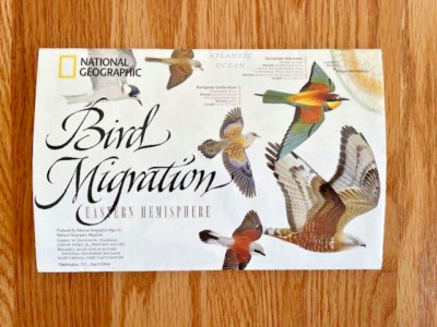 Bird Migration Maps 2004 National Geographic 20" x 31" Fold Out Poster ...