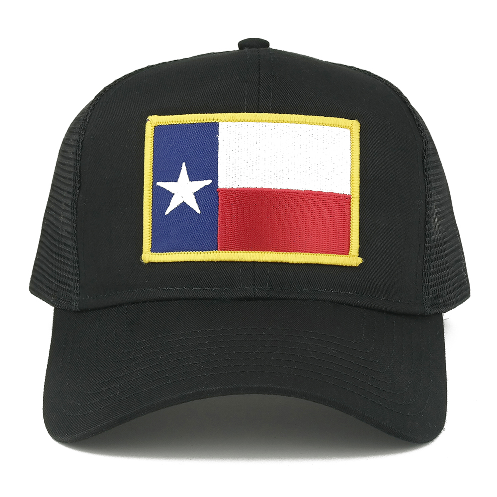 Texas State Flag Embroidered Iron on Patch Snapback Adjustable Mesh Cap ...