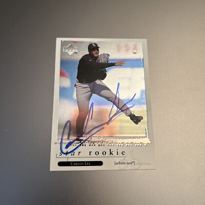 CARLOS LEE 1998 UPPER DECK ROOKIE RC AUTOGRAPHED SIGNED AUTO BASEBALL ...