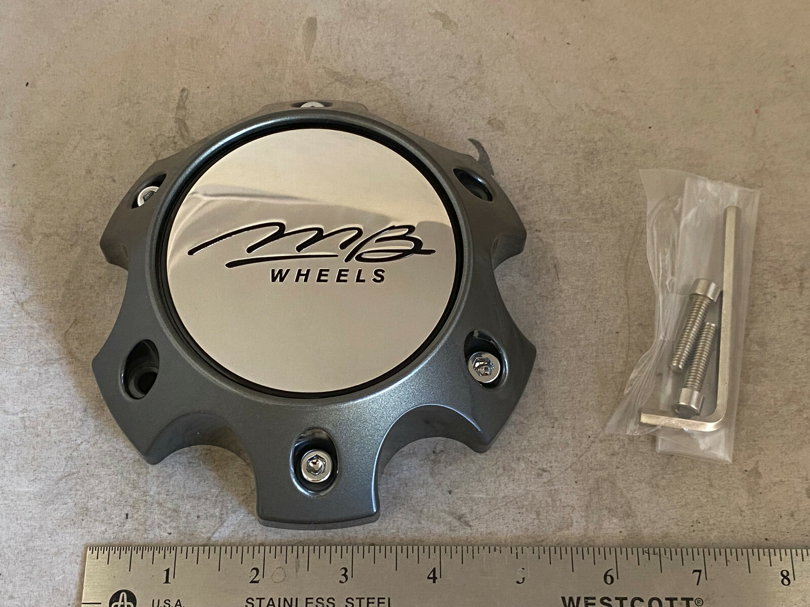 NEW MB Motoring Rim Gloss Gunmetal Grey Wheel Hub Cover Center Cap BC ...