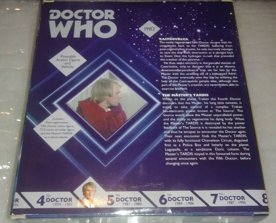 Doctor Who Underground Toys 5th Doctor Castrovalva Set Signed Peter ...