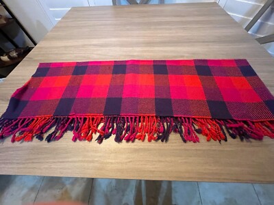 Coach Cashmere Scarf - Multi-Color Plaid - 64 x 22 - Authentic - Great ...