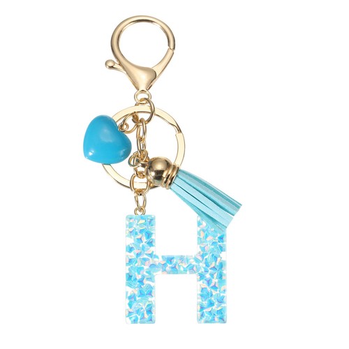 Alphabet Initial Letter Keychain Resin Cute Keychains with Letter H ...