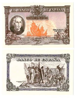 u Reproduction Note Spain 25 Pesetas 1937 Pick #106A 4724R | eBay
