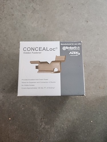 TimberTech - CONCEALoc Hidden Fastener - 92pc 50+ square feet- opened ...