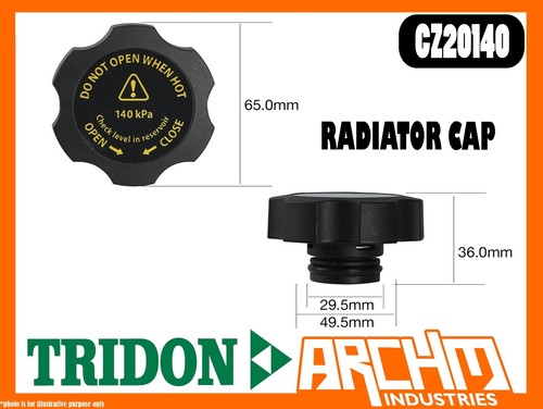 TRIDON CZ20140 - RADIATOR CAP - PLASTIC SCREW RECOVERY CZ 20 PSI 140 ...