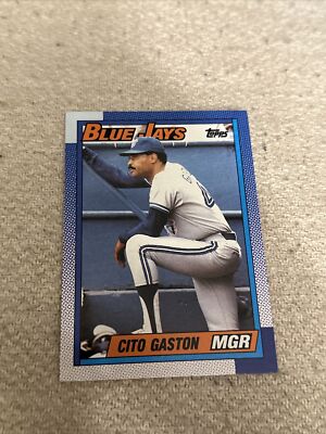 1990 Topps CITO GASTON Toronto BLUE JAYS Manager Baseball Card MLB #201 ...