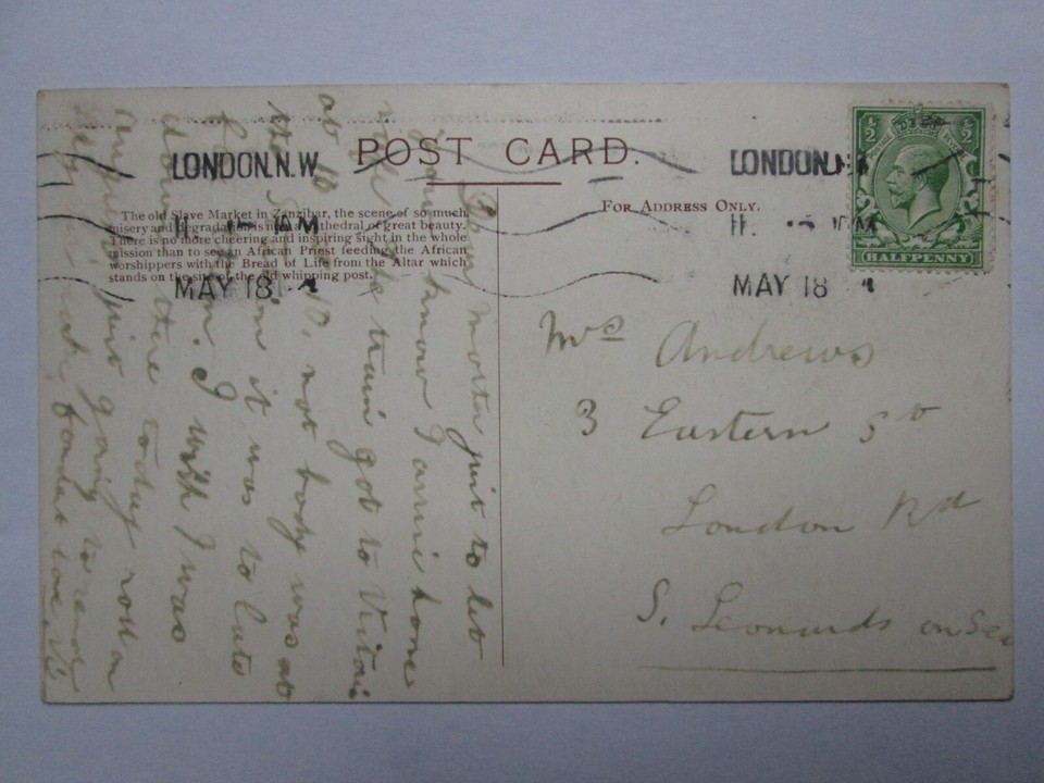 Christ Church Cathedral Slave Market Zanzibar East Africa Vintage ...