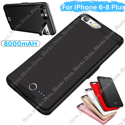 8000mAh External Battery Charger Case Power Bank Cover For iPhone 6 6s ...