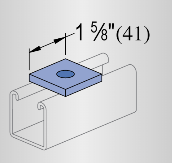 Unistrut P1064 Square Strut Channel Washer for 1/2" Bolt for sale ...