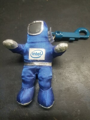 OEM Vintage Intel SpaceMan Key Chain Bunny Man Plush Promo Blue | eBay