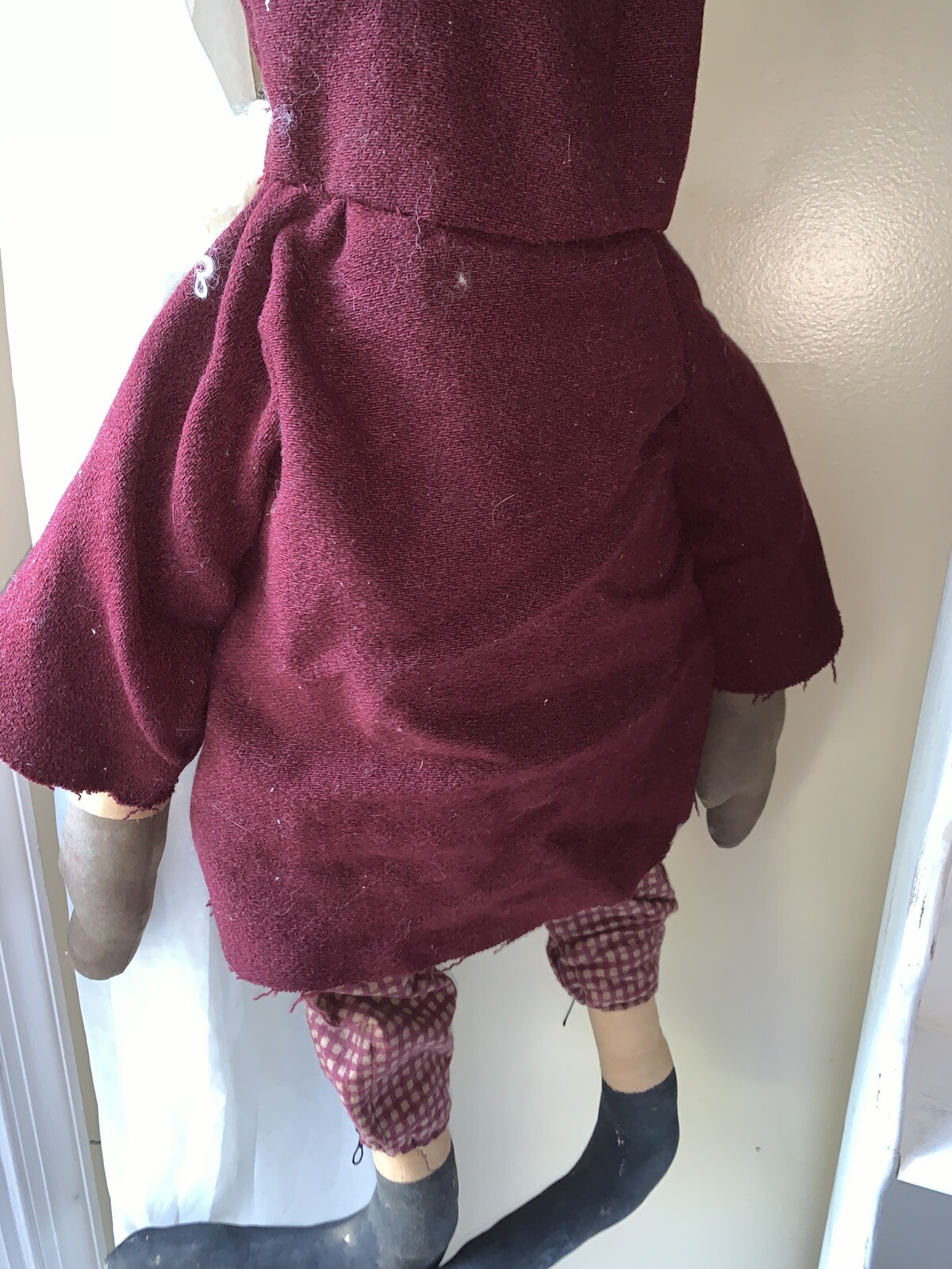 Primitive SANTA CLAUS Doll 3 FEET TALL Porch Home Display Hearth Chair ...