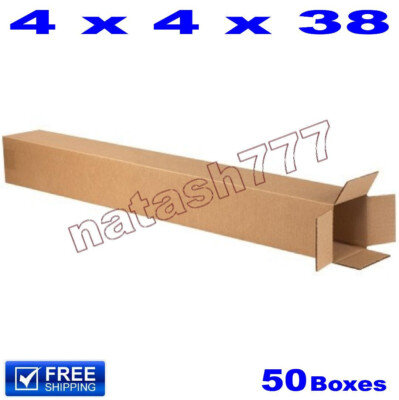 50 - 4x4x38 Cardboard Boxes 32-ECT Mailing Packing Shipping Corrugated ...