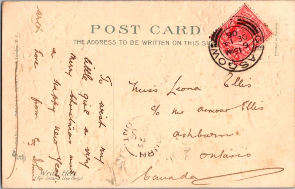 Pre-1907 christmas BEAUTIFUL ANGELS WITH BELLS AND HOLY n/03 BK0700 | eBay