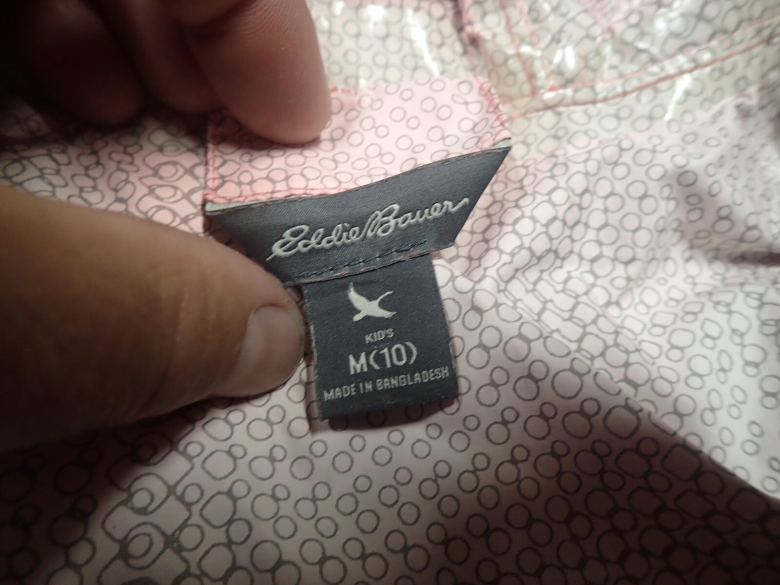 EDDIE BAUER WEATHEREDGE HOODED RAIN JACKET Pink Girl's Medium 10 | eBay