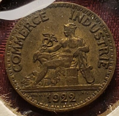1922 France 50 Centimes Chambers of Commerce World Coin, Free Shipping ...