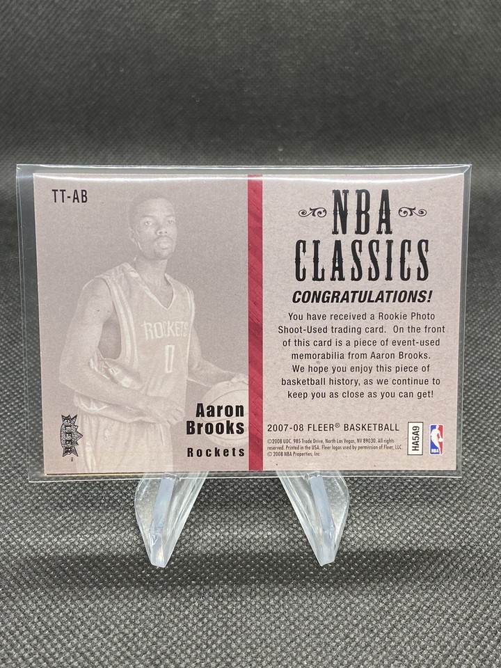 2007-08 Fleer Aaron Brooks NBA Classics Rookie Patch #TT-AB Houston ...
