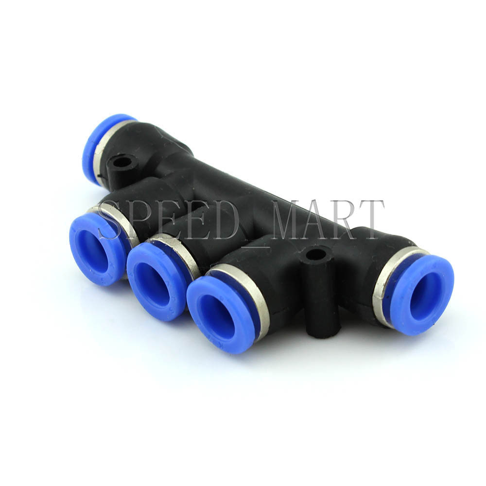 PK8 Pneumatic Air Flow Manifold Quick Fittings Connector for 8mm Tube ...