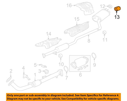 HONDA OEM 13-15 Accord Exhaust System Exhaust Components-Finish Pipe ...