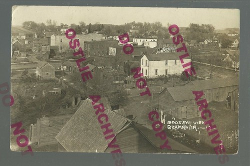 Beaman IOWA RPPC c1910 MAIN STREET Birdseye nr Marshalltown Grundy ...