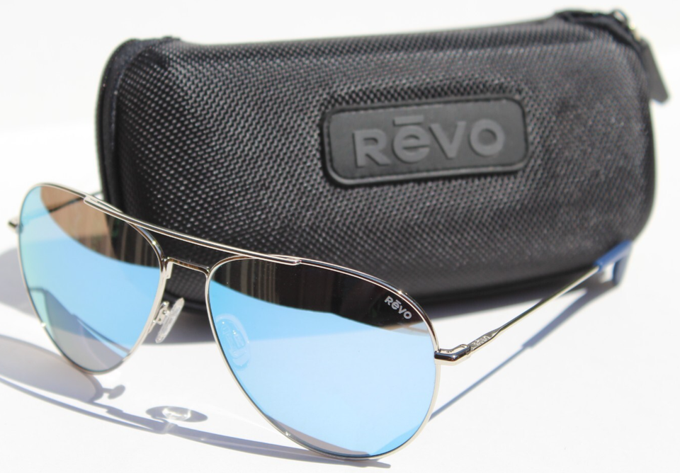 REVO Spark Sunglasses POLARIZED Chrome/Blue NEW NO BOX 1081-03 Aviator ...