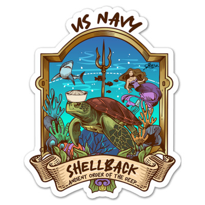 USN Shellback Decal - Priorservice Decal - Sailor Decal - Military 5 ...