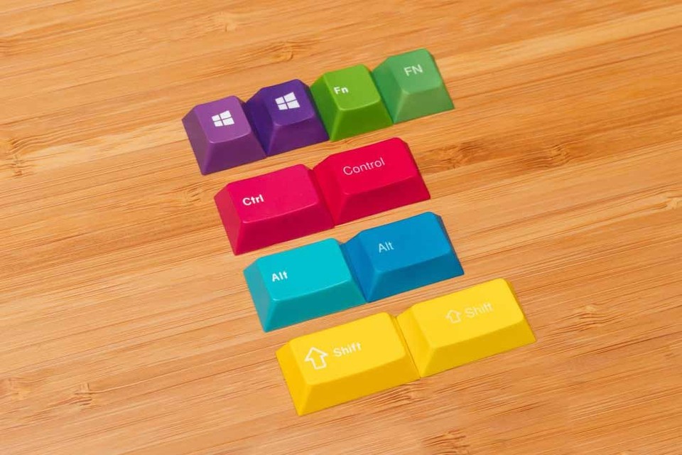 CMYK CMYW RGBY Modifiers Keycap for 64/68/84/96 Cherry MX Custom Mech ...