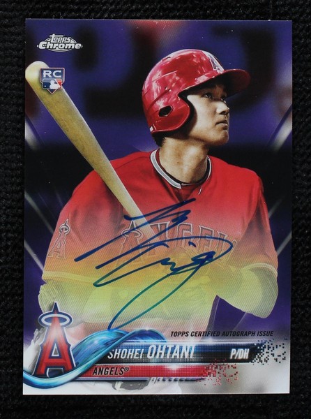 2018 Topps Chrome - Rookie Autographs Purple Refractor #RA-SO Shohei ...