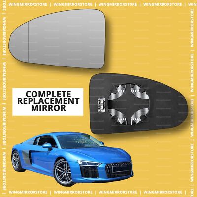 LHS Left side for Audi R8 2015-2024 Wide Angle heated wing mirror glass ...
