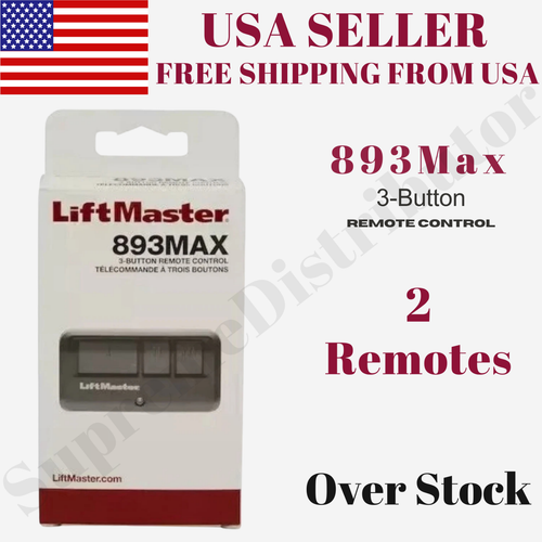 LiftMaster 893MAX Garage Door Opener Remote 3-Button Security+ 2.0 (2 ...