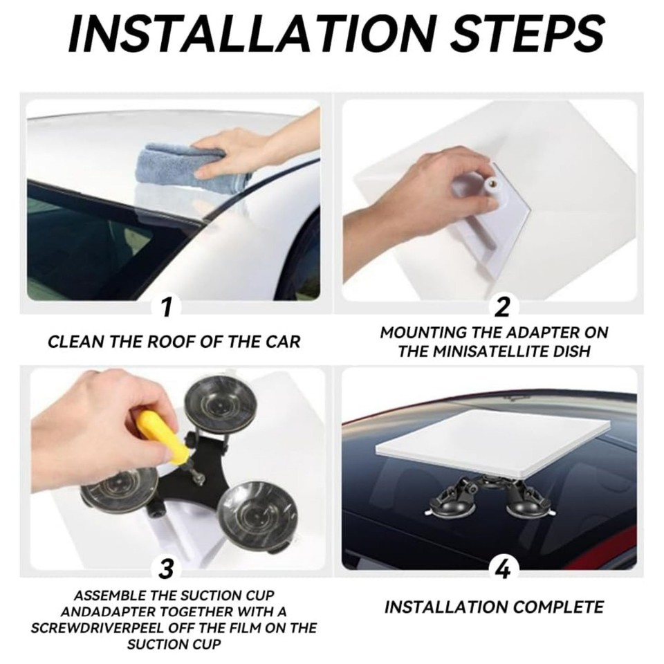 Windshield Sunroof Suction Cup Mount Bracket Holder Kit For Starlink ...