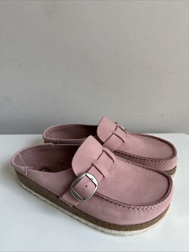 BIRKENSTOCK Buckley Shoe Suede Leather CLOG Women Pink SZ 6-6.5 US 37 ...