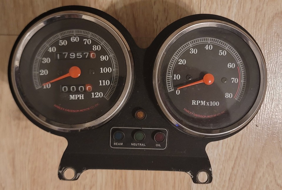 harley davidson sportster speedometer tachometer 17,957 Miles | eBay