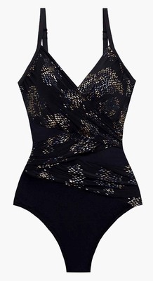Miraclesuit Iridium Mystique One-Piece NWT Size 16 Shimmery Print Mesh ...