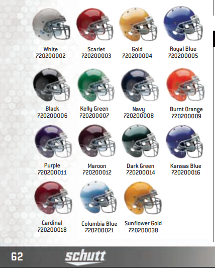 Schutt Mini Football Helmets All Colors Blank Great for Customization ...