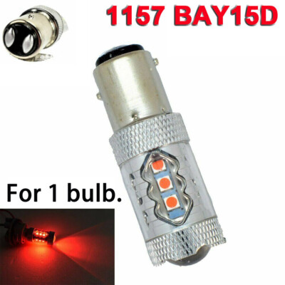 1157 2057 BAY15D P21/5W 80W LED Projector Red Bulb Front Signal Lights ...