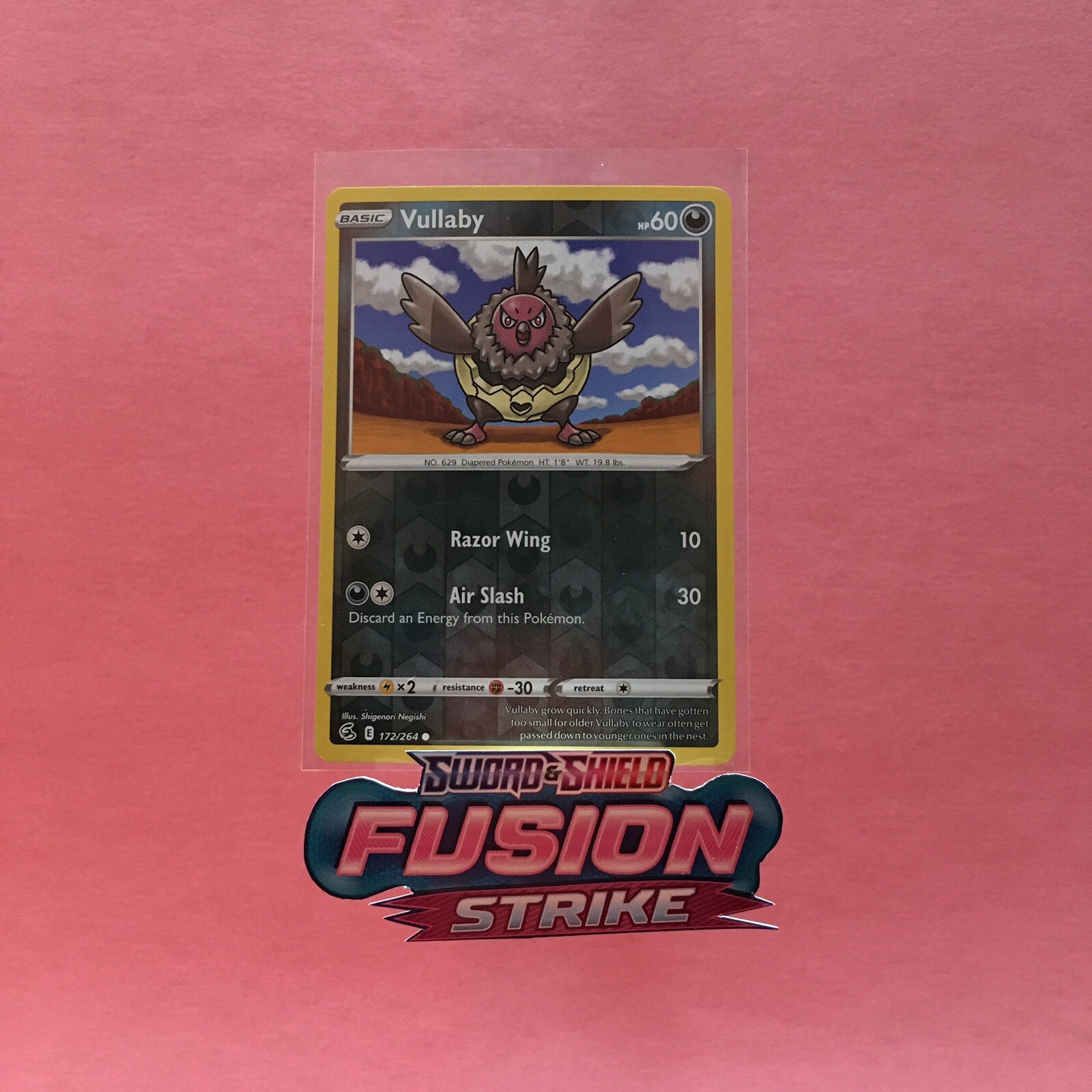 Vullaby 172/264 Reverse Holo Fusion Strike Pokemon TCG Card M/NM Pack ...