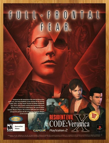 2000 Resident Evil Code Veronica X PS2 Vintage Print Ad/Poster Video ...