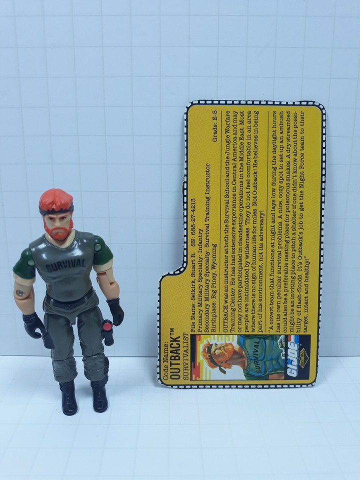 Vintage G.I. GI Joe 3 3/4" ARAH 1988 Night Force Outback V2 complete ...