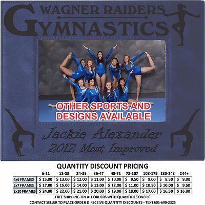 Personalized Gymnastics Picture Frames Custom Laser Engraved Sports ...